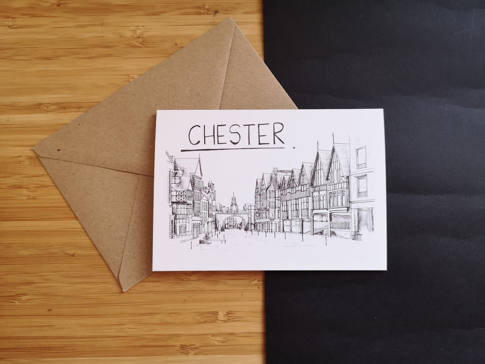 Chester Skyline Greetings Card – Christopher Walster