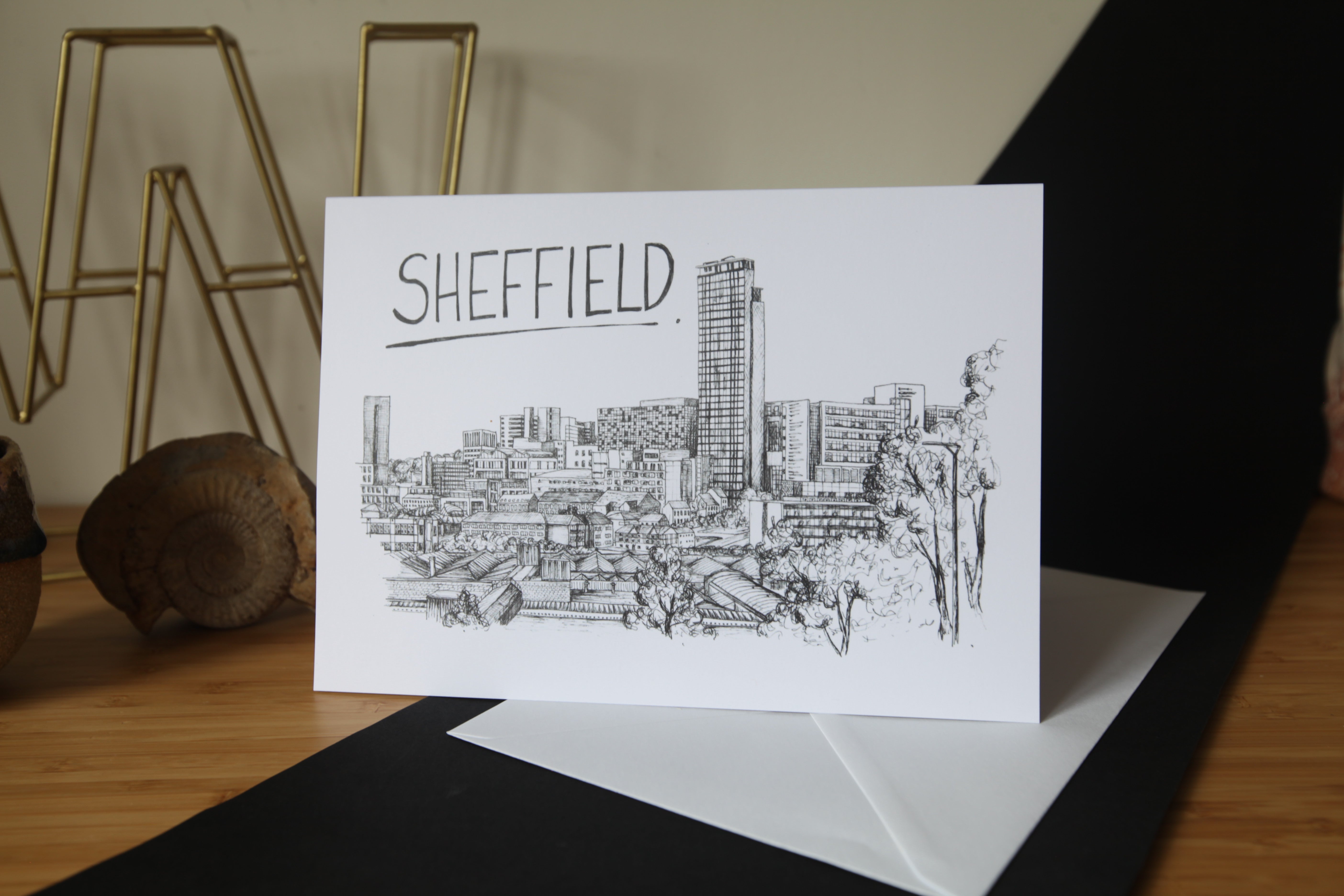Sheffield Skyline Greetings Card – Christopher Walster