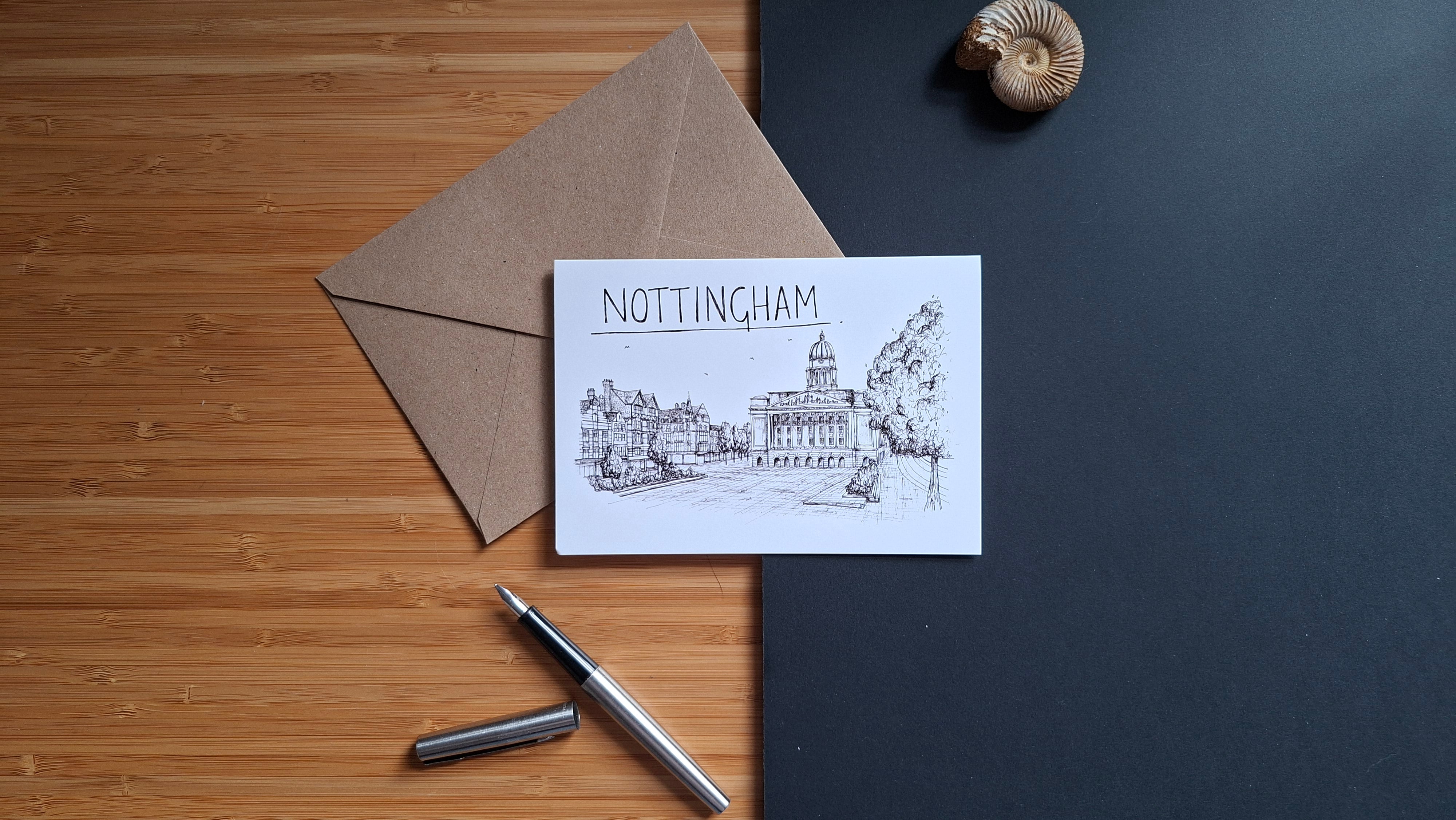 Nottingham Skyline Greetings Card – Christopher Walster